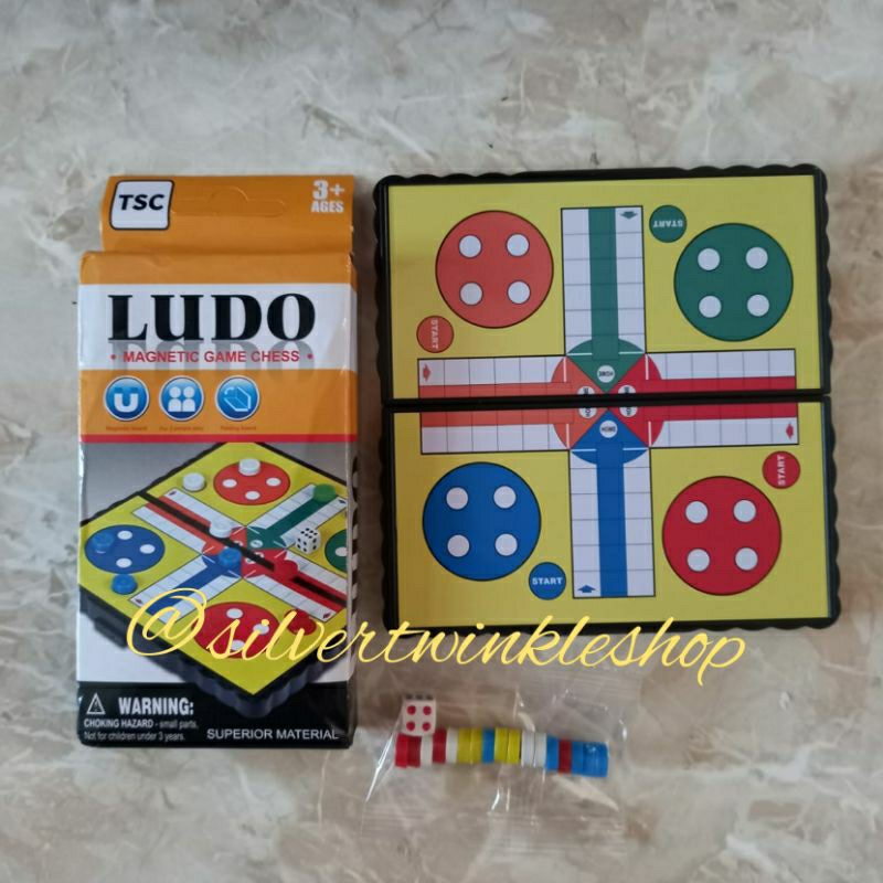 Jual Mainan edukasi anak magnetic ludo family game mini edukatif board ...