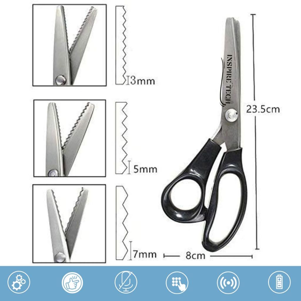 Jual Gunting zigzag gunting kain gunting gelombang Belltex Ukuran 3-5-7 ...