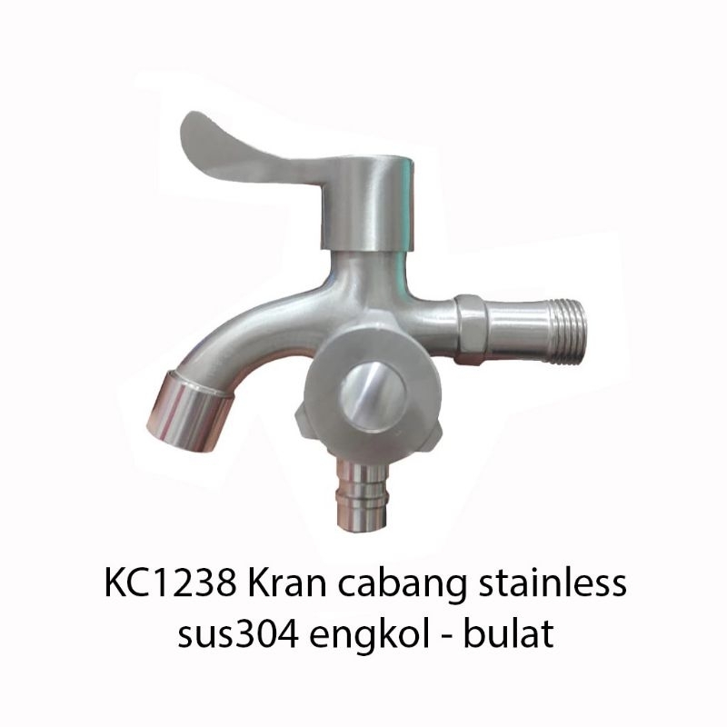 Jual Kran Cabang Stainless Keran Double Kran Shower Mandi Keran Air ½ inci | Shopee Indonesia