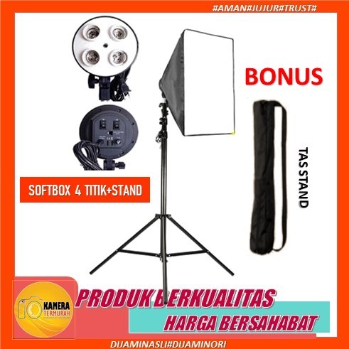 Jual Lampu Studio Foto | Paket Softbox E27 - 4 SOCKET | GOOD QUALITY ...