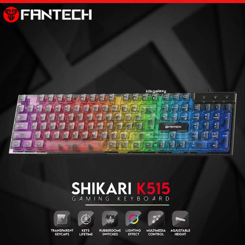 Jual Fantech K515 SHIKARI RGB Trasnparent Gaming Keyboard | Shopee Indonesia