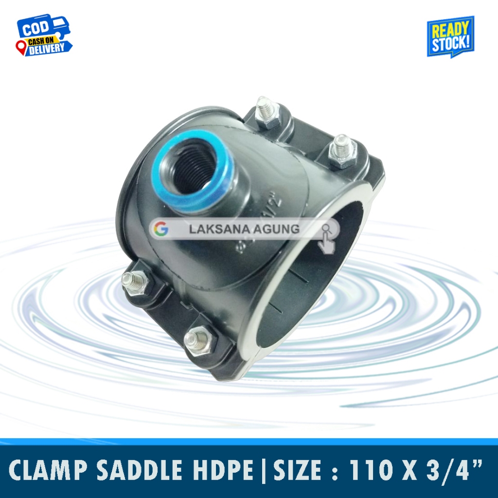 Jual Clamp Saddle Hdpe 110 x 3/4 inch | Clamp saddle 4" x 3/4" inch pipa Hdpe pipa Pvc | Shopee ...