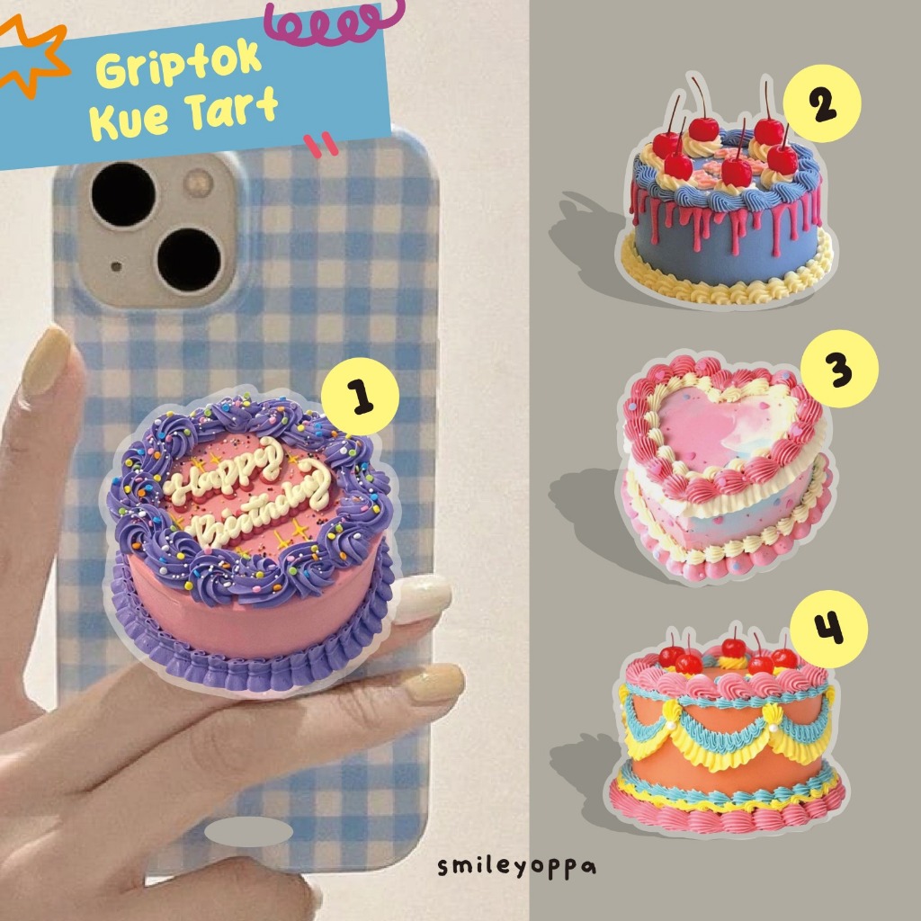 Jual Griptok Kue Tart | Popsocket Acrylic | Shopee Indonesia