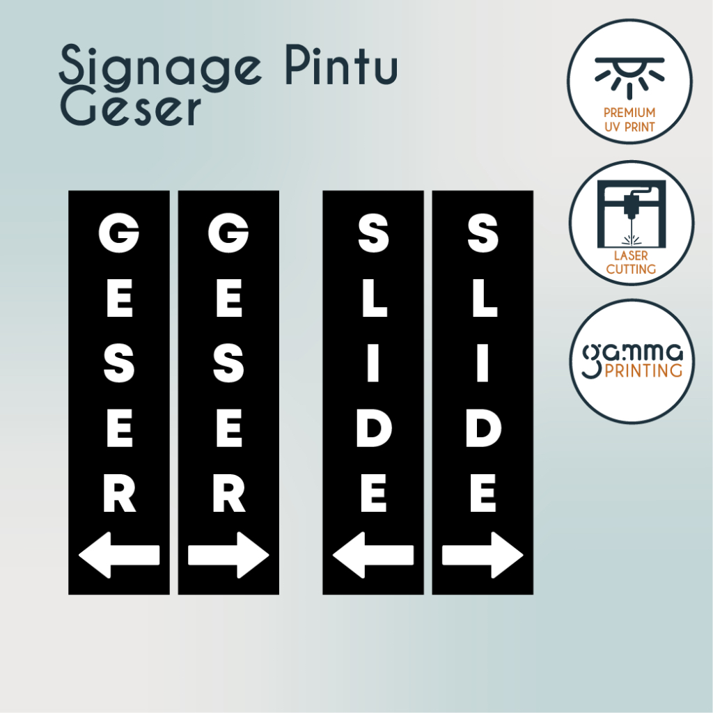 Jual Signage Pintu Geser Acrylic / Sign Pintu Slide / Papan Akrilik ...
