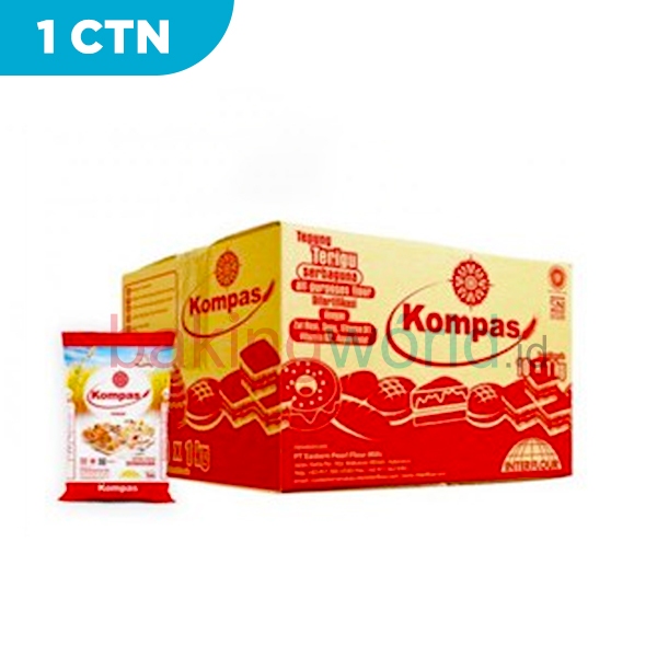 Jual Tepung Terigu Kompas kemasan 1 Kg (ctn) | Shopee Indonesia
