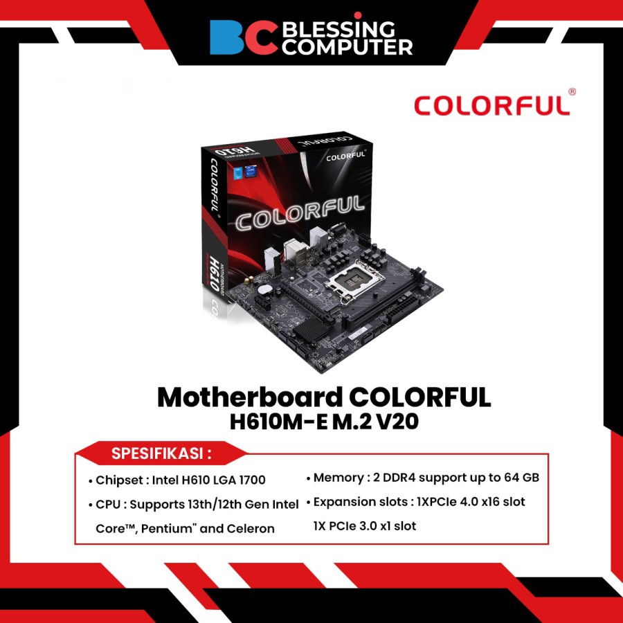 Jual Motherboard COLORFUL H610M-E M.2 V20 | Shopee Indonesia