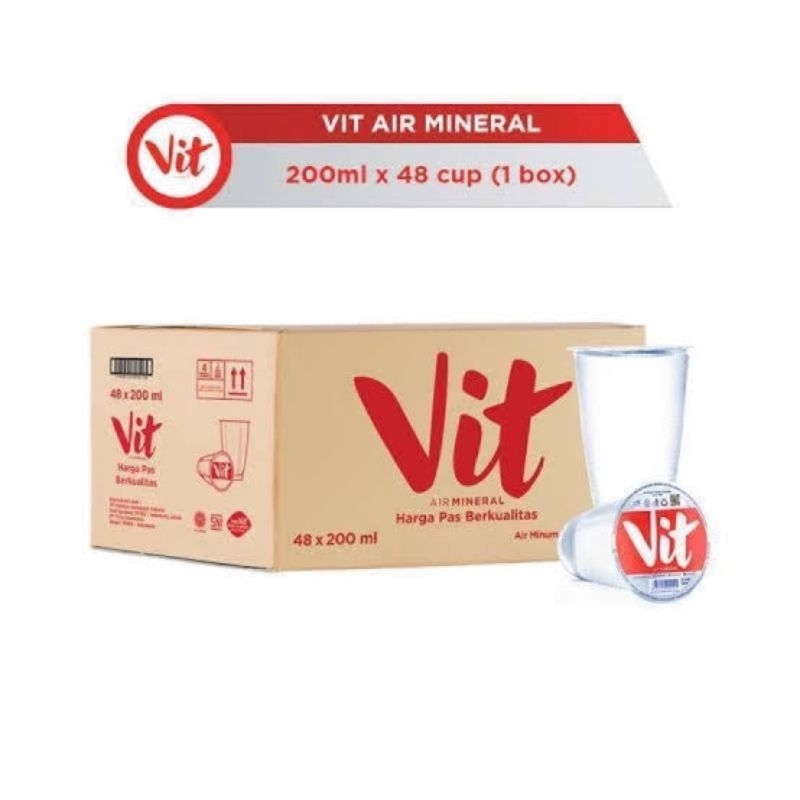 Jual Vit Gelas 1 dus | air minum gelas satu karton dus | Shopee Indonesia