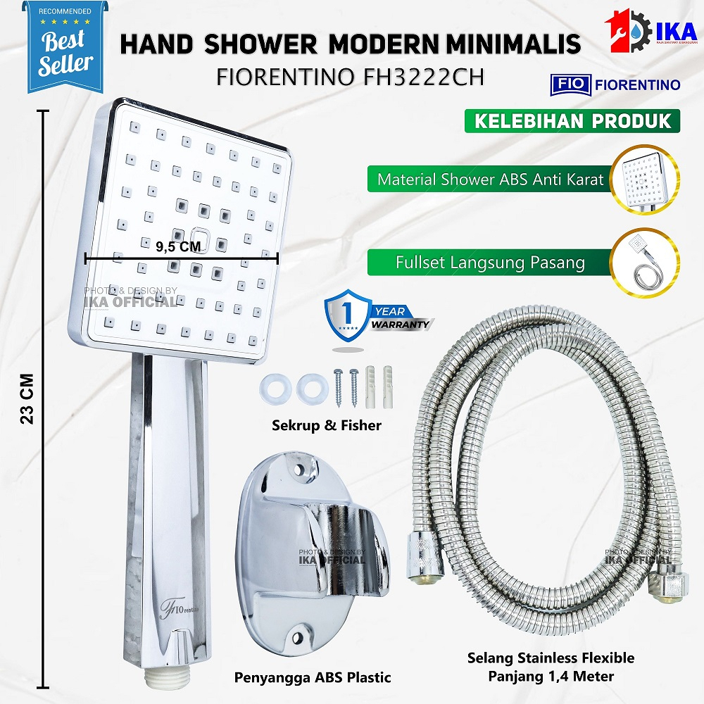 Jual Shower Mandi Simple Set 3 Pcs -Shower Head Set Kepala Toilet ...