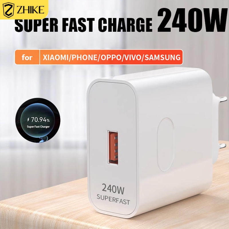 Jual ZHIKE Kepala Charger Fast Charging Type C USB Adapter PD 240W ...