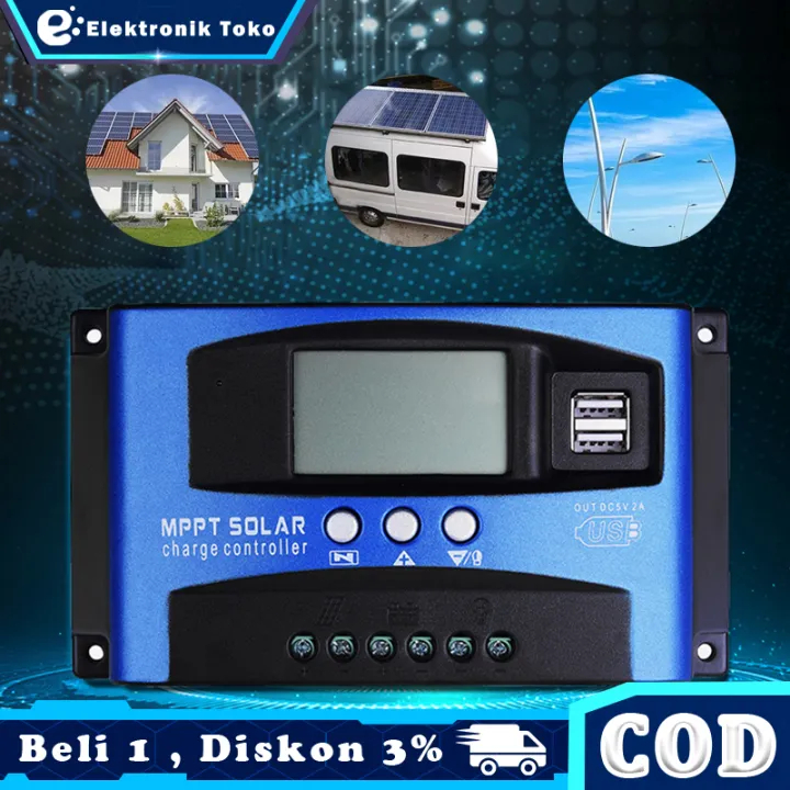 Jual SCC PWM 10A 20A 30A 40A 60A PowMr Solar Charger Controller | Shopee Indonesia