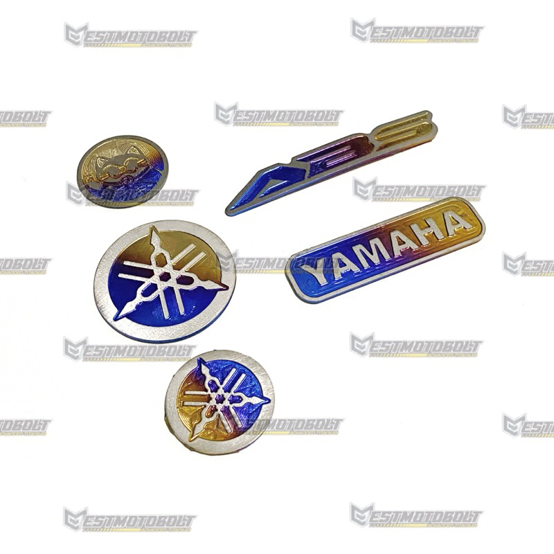 Jual EMBLEM YAMAHA TITANIUM GR5 ( HARGA 1 PCS ) | Shopee Indonesia