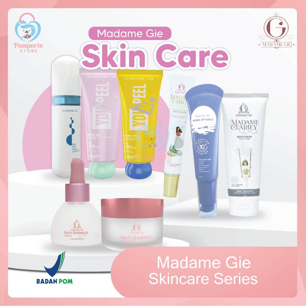 Jual MADAME GIE Skin Care Clarify / Travel Kit + Pouch Sense Of Water Face Cream 30ml ...