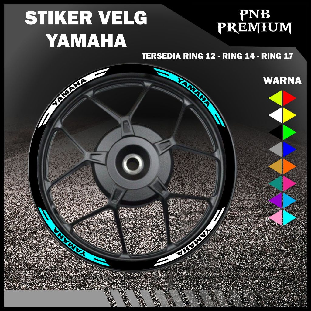 Jual Stiker velg universal YAMAHA ring 12, ring 14, ring 17 untuk semua ...
