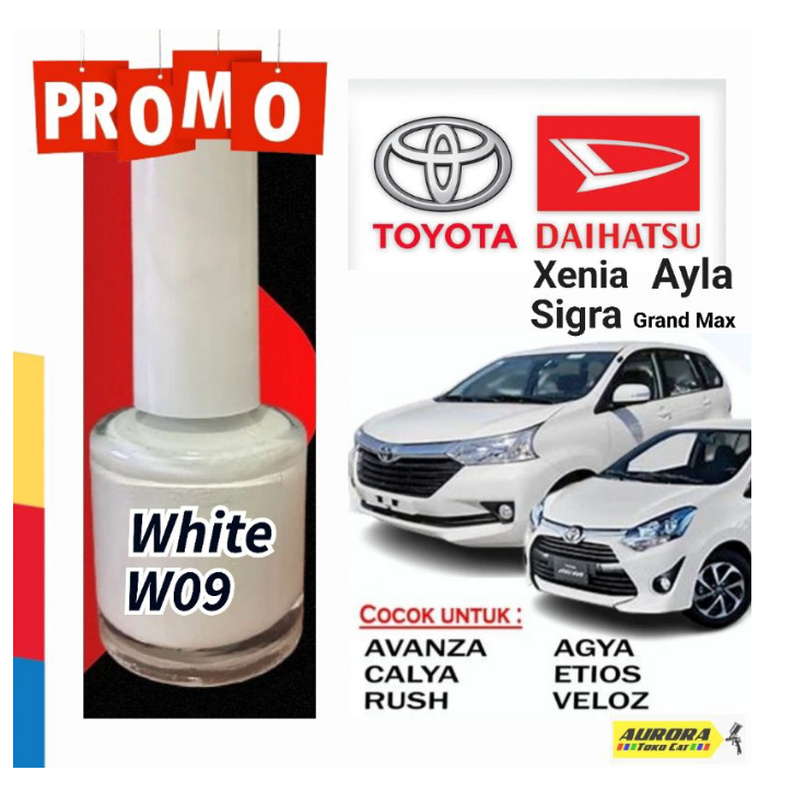 Jual Cat Oles Penghilang Baret Putih White W09 Cocok Untuk Toyota ...