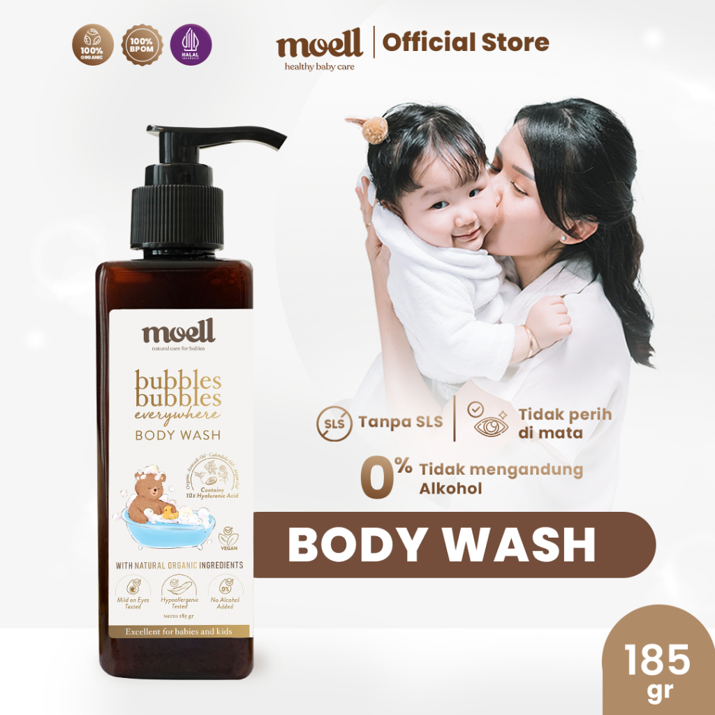 Jual Moell Body Wash 185gr - Bubbles Bubbles Everywhere Body Wash ...