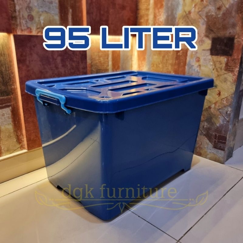 Jual Kontainer Container Plastik 95 Liter 95 Litre 95 L 95L Biru Tua ...