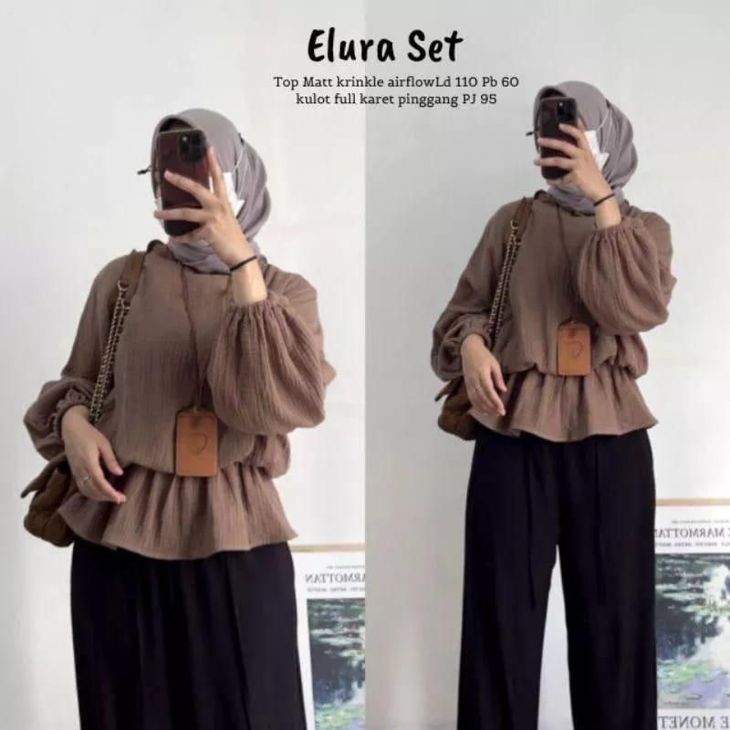 Jual ELURA ONE SET TOP BLOUSE PREMIUM / SETELAN BLOUSE WANITA | Shopee Indonesia