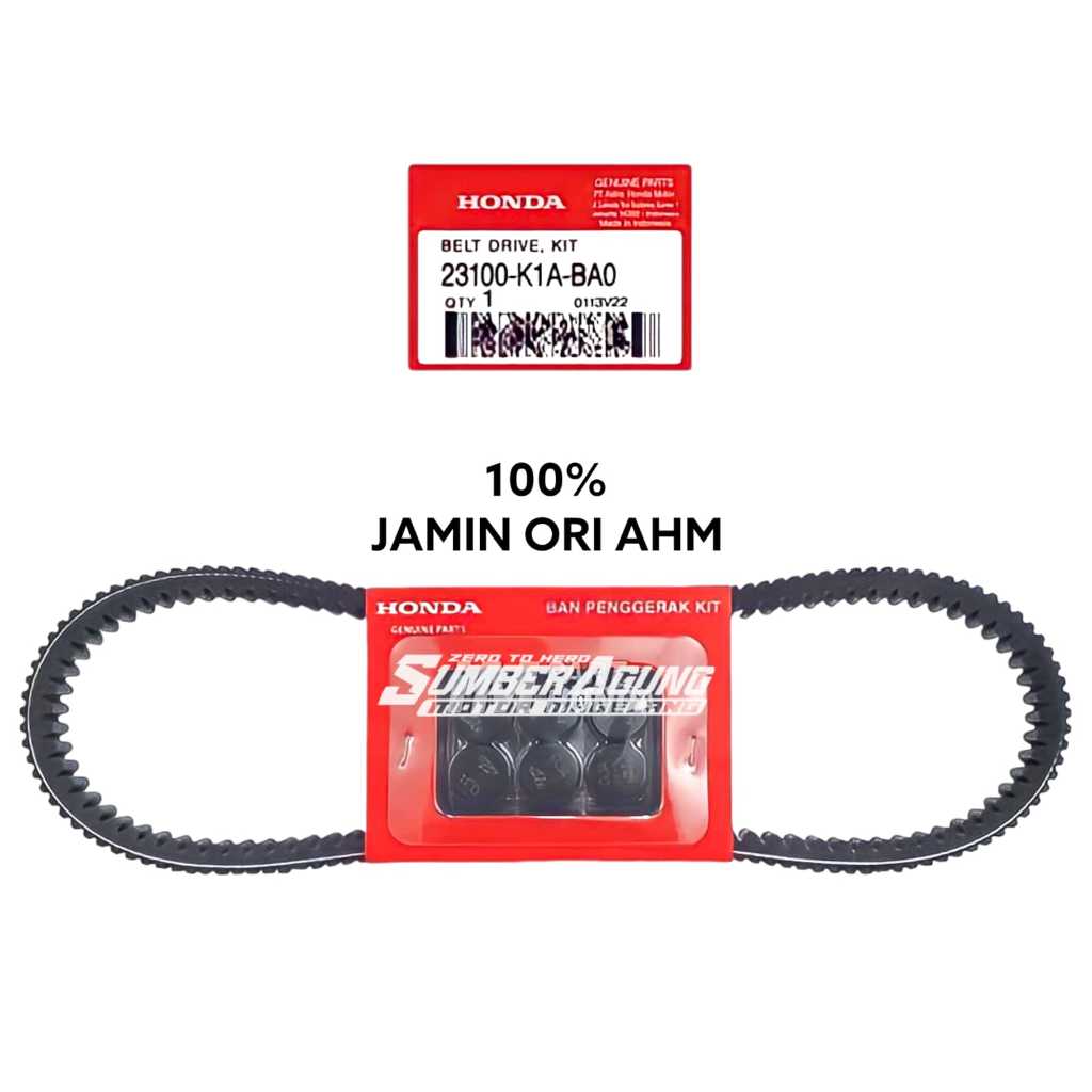 Jual VANBELT V-BELT SET ROLLER BEAT LED DELUXE STREET GENIO SCOOPY ESP K2F ORI AHM 23100-K1A-BA0 ...