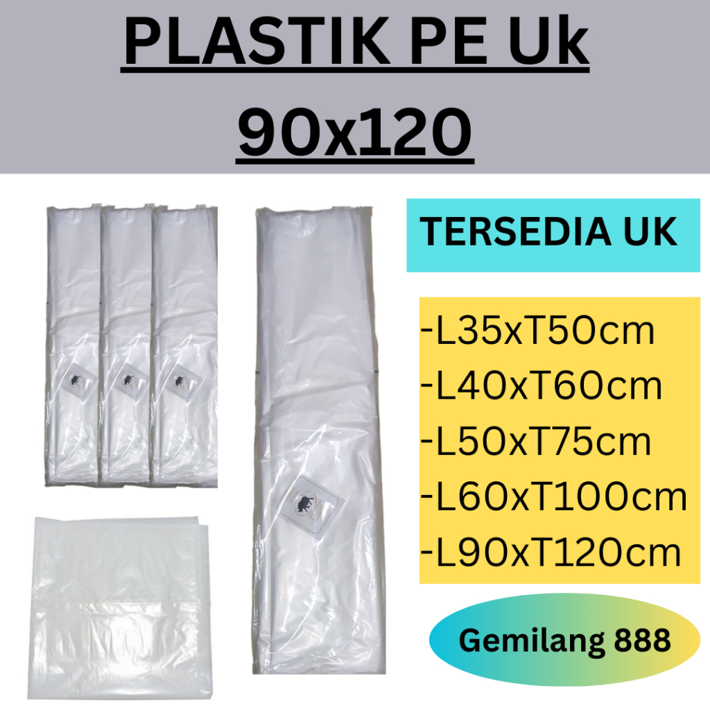 Jual Plastik PE Tebal (40 / 55 / 80 micron) | Kantong Plastik PE Bening Uk 90x120 / 60x100 ...