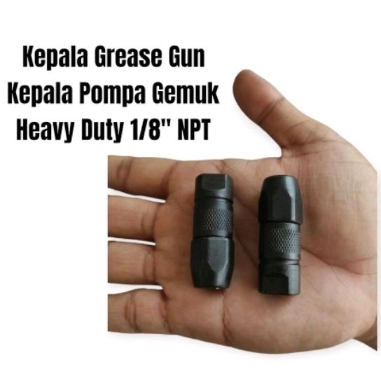 Jual Kepala Grease Gun Gemuk Heavy Duty Hitam 1/8" NPT Coupler Nozzle ...