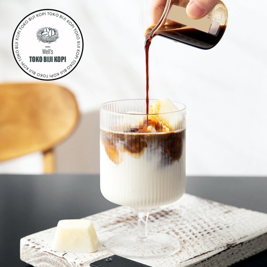 Jual GELAS KACA KOPI ES KRIM PUDDING JUS MODEL TANGKAI KT010 - 240 ML ...
