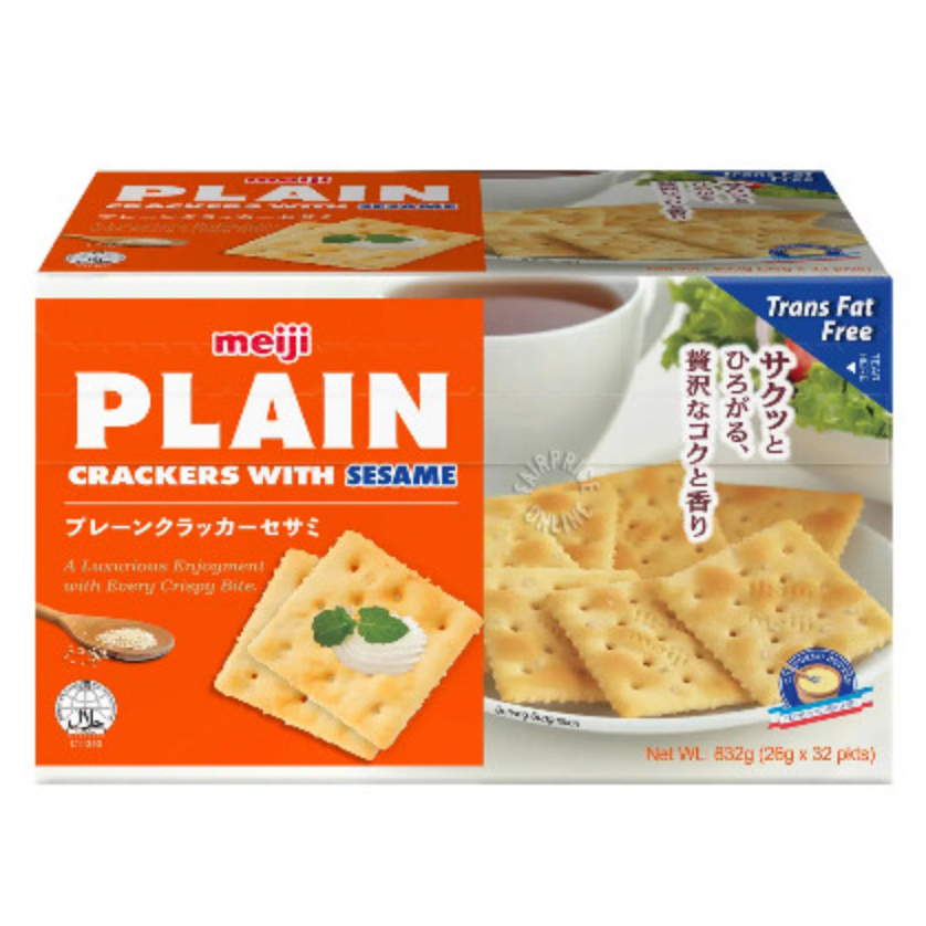 Jual Meiji Plain Crackers With Sesame 832g | Shopee Indonesia