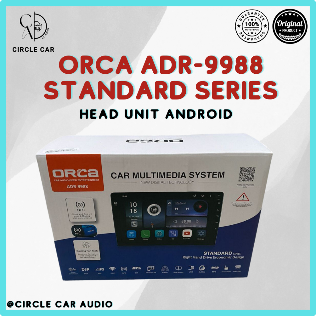 Jual HEAD UNIT ANDROID ORCA STANDAR 9, 10 INCH SERIES ADR 9988 RAM 4/ ...