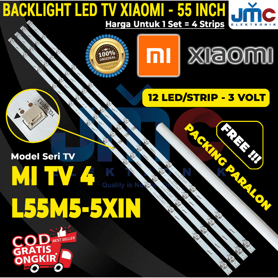 Jual BACKLIGHT TV LED XIAOMI 55 INCH L55M5-5XIN MI L55M5 55M5 12K 3V ...