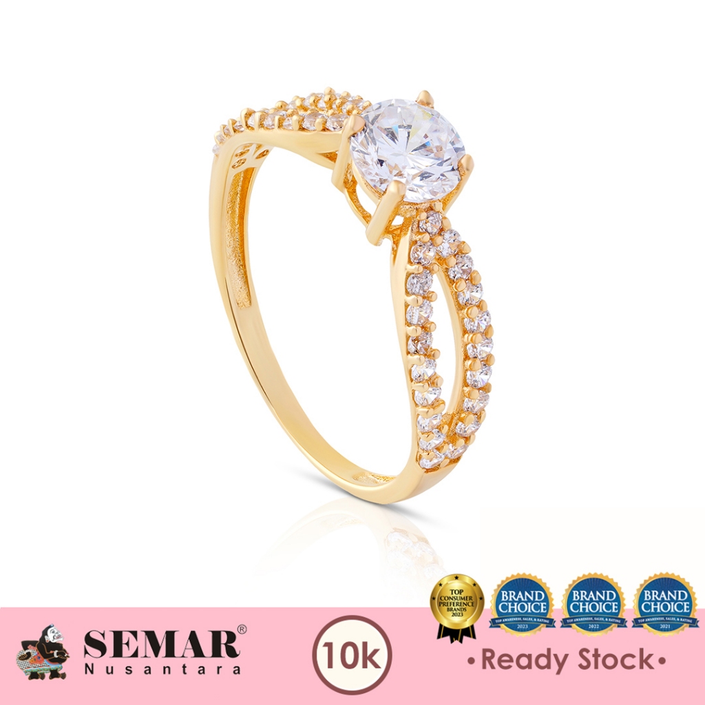 Jual Cincin Emas Solitaire List Gold 10K Semar Nusantara | Shopee Indonesia
