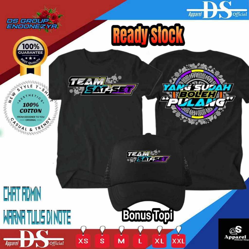 Jual KAOS SABLON TEAM SAT SET YANG SUDAH BOLEH PULANG (READY LENGAN ...