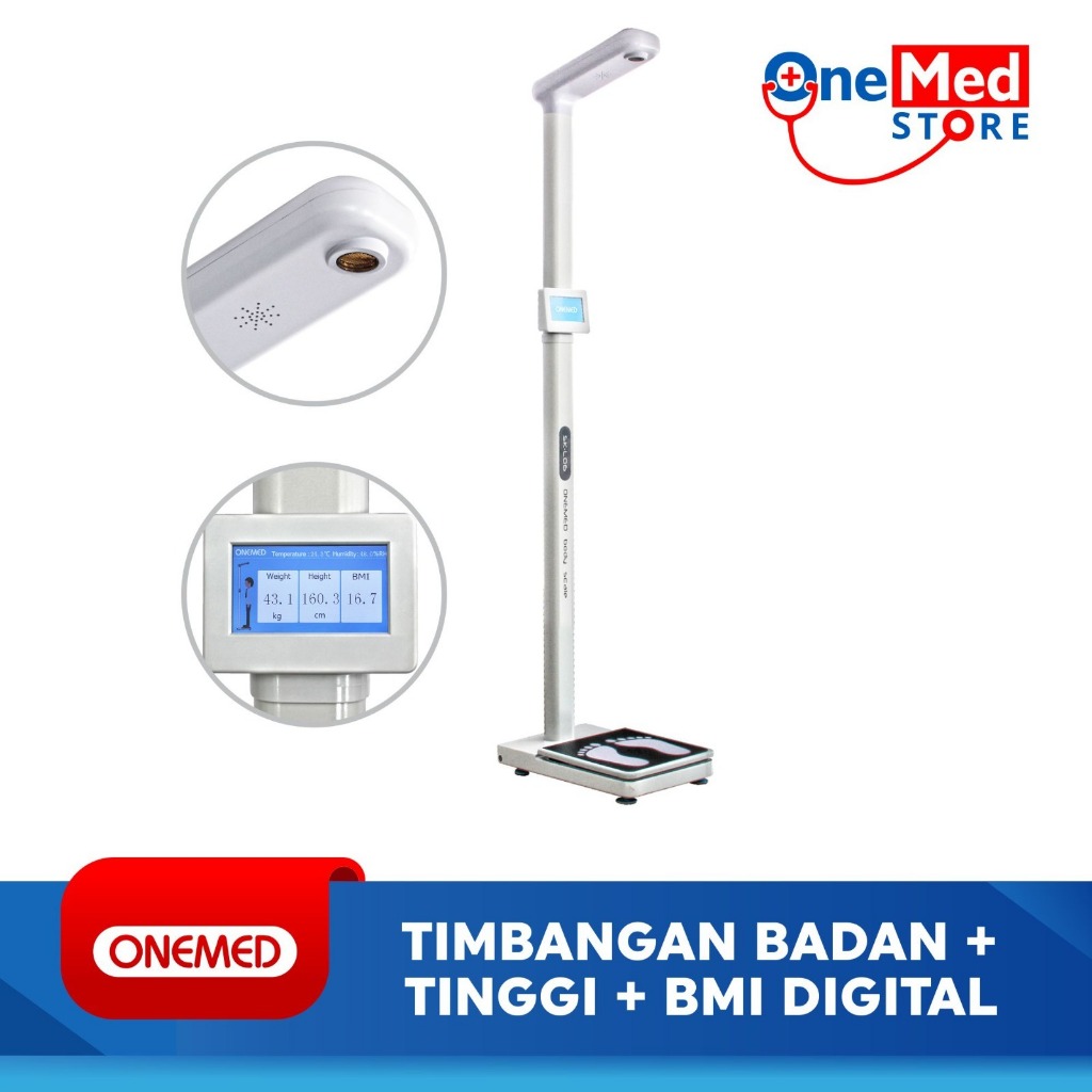 Jual Timbangan Badan + Tinggi Badan + BMI Digital Onemed | Shopee Indonesia