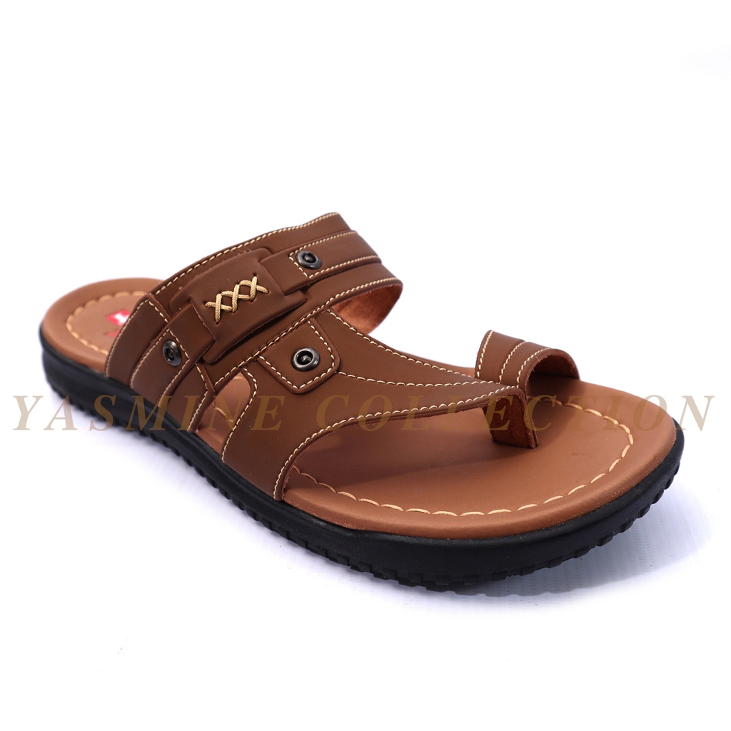 Jual Sendal Japit Kulit Pria Sandal Pria Original Brand Sandal Cowok ...