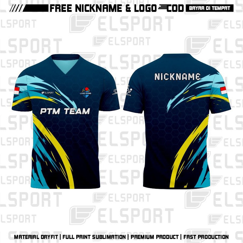 Jual jersey PING-PONG / TENIS MEJA costum EAGLE BLUE free namset logo ...