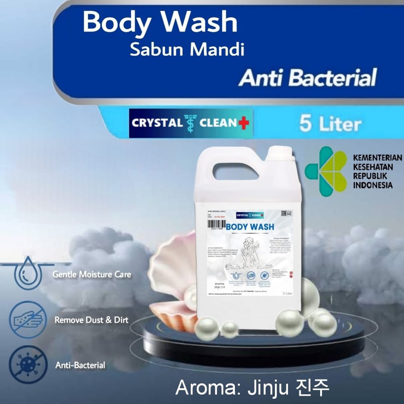 Jual Crystal Clean Bath Body Wash Sabun Mandi Shower Gel Mutiara 5L | Shopee Indonesia