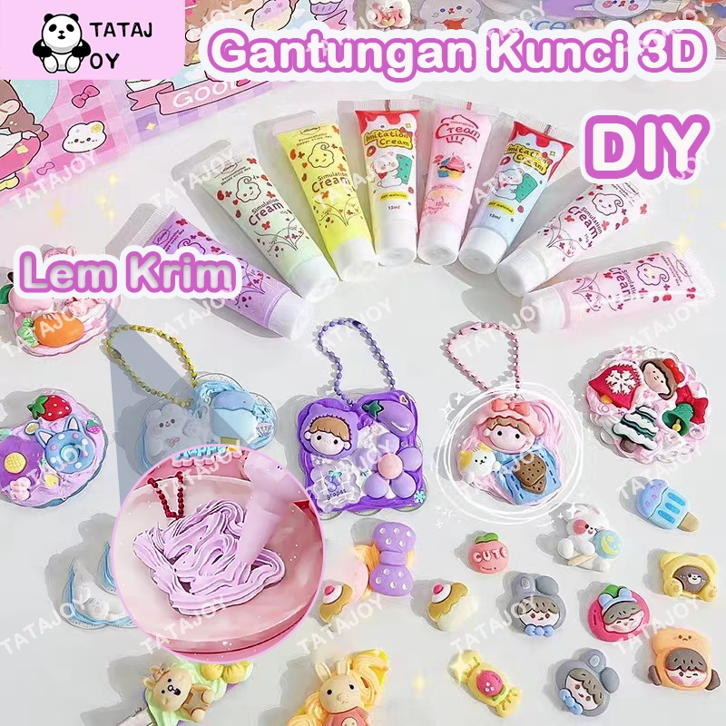 Jual Tatajoy DIY Gooka Set Sticker Kotak Indah Kartun Cream Gum Stiker ...