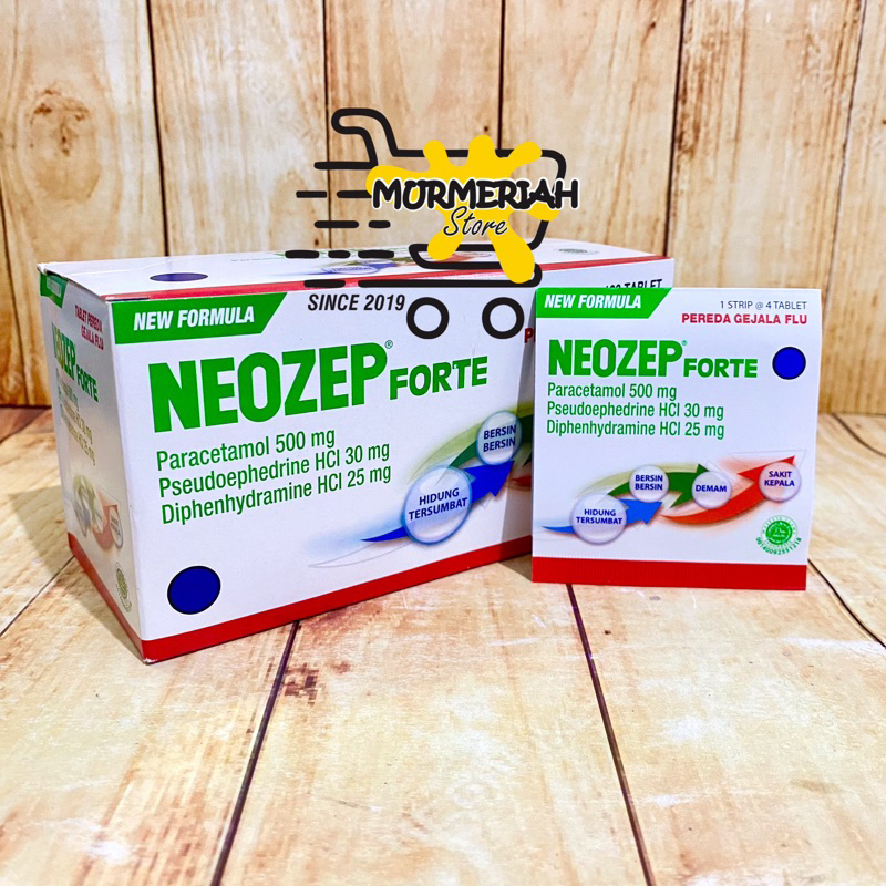 Jual NEOZEP FORTE BOX isi 25 strip(100 tablet)-Obat Batuk Pilek & Demam ...