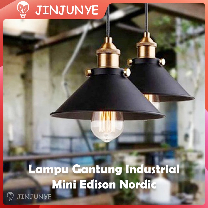 Jual Lampu Gantung Industrial Mini Edison E27 Nordic Bar Besi untuk Dekorasi Rumah / Restoran ...