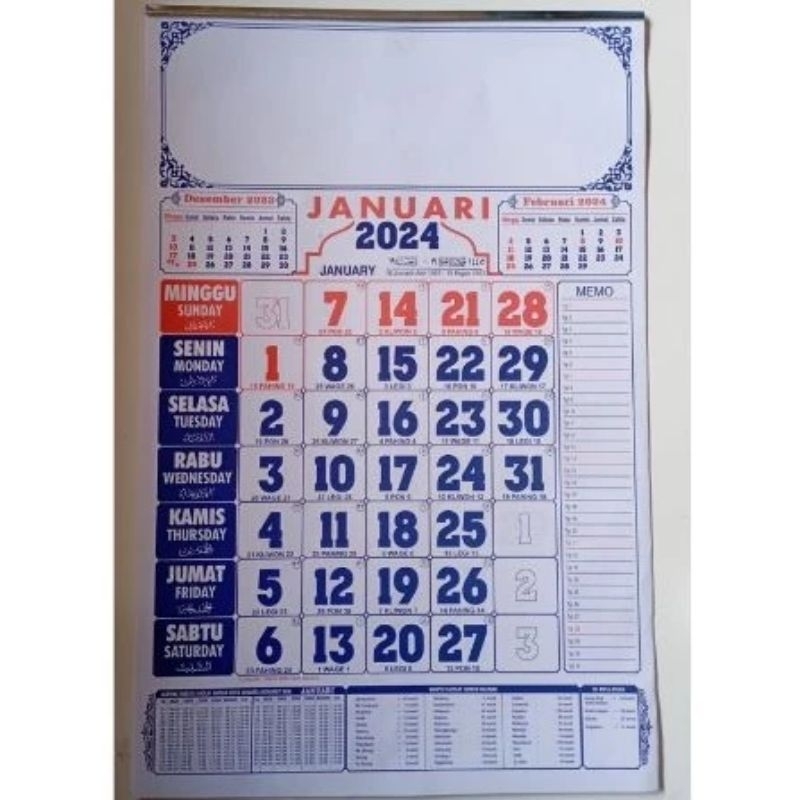 Jual Kalender Dinding Tahun 2025/kalender tahunan/harian/bulanan ...