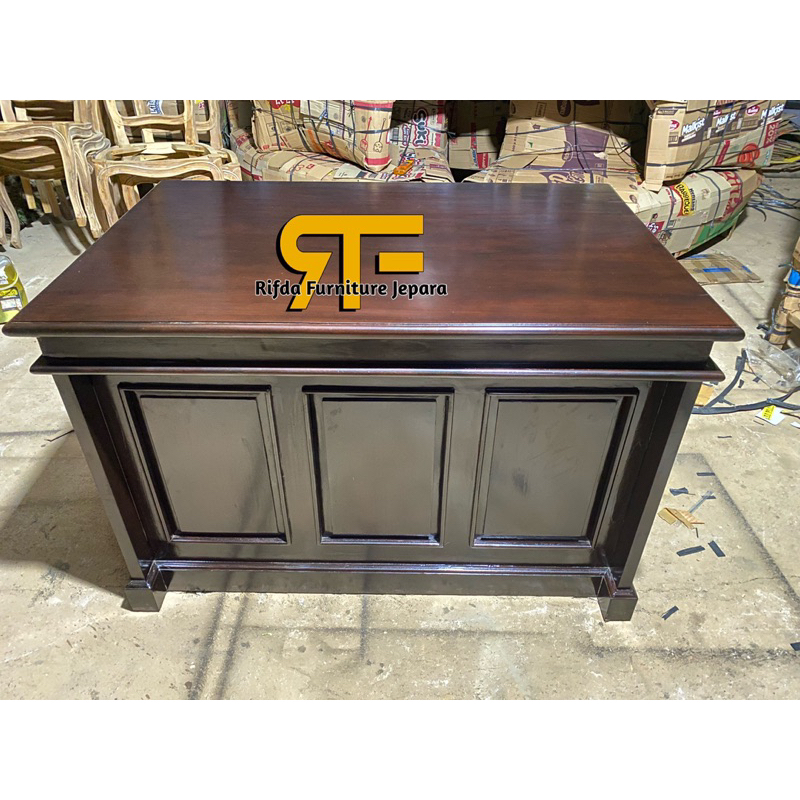 Jual REAL PICT !! Meja kantor minimalis jati office termurah brown ...