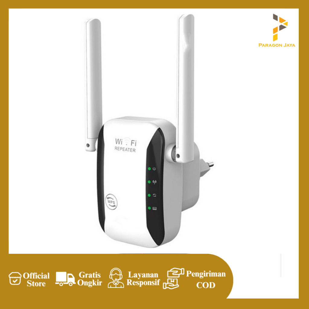 Jual WiFi Repeater Penguat Sinyal Wifi 300 Mbps Amplifier DUA Antena ...