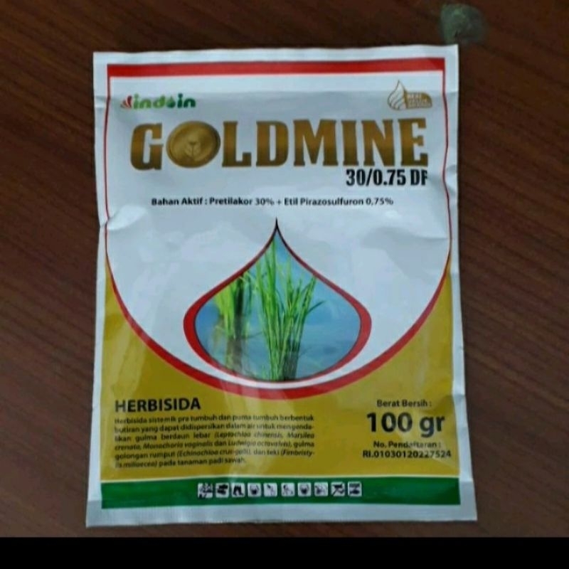 Jual Herbisida GOLDMINE 30/0.75DF 100gr Bahan aktif : pretilaklor 30% ...