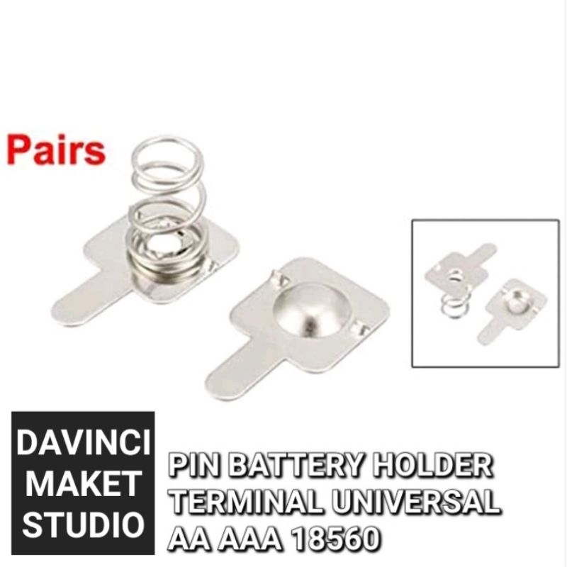 Jual (Set) Pin Baterai Universal - Plat Metal Besi Battery AA AAA 18650 ...