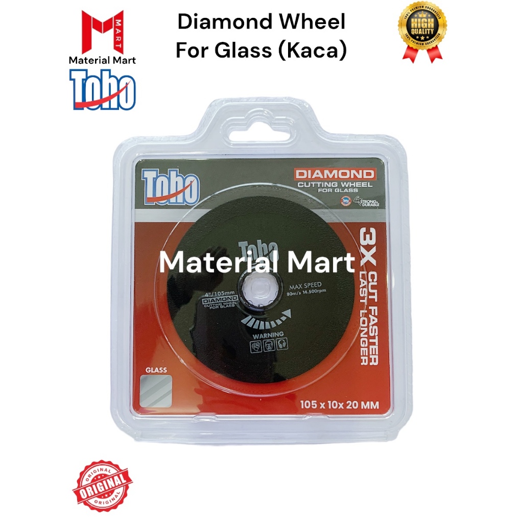 Jual Diamond Wheel Glass Toho 4" | Diamond Wheel Toho Glass | Mata Potong Kaca | Shopee Indonesia