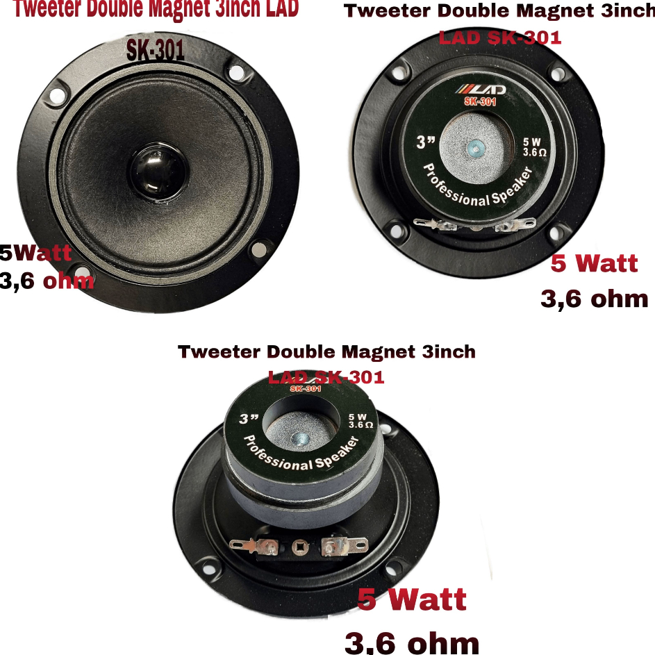 Jual Model Baru TWEETER DOUBLE MAGNET 3 INCH LAD SK-301 | Shopee Indonesia
