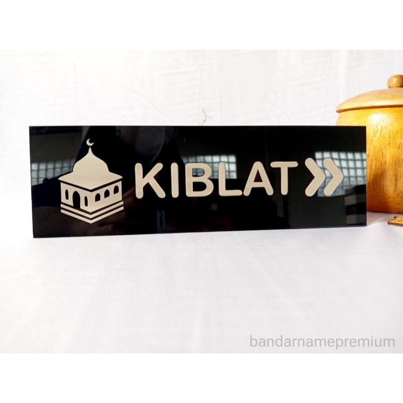 Jual sign board akrilik petunjuk arah kiblat | Shopee Indonesia