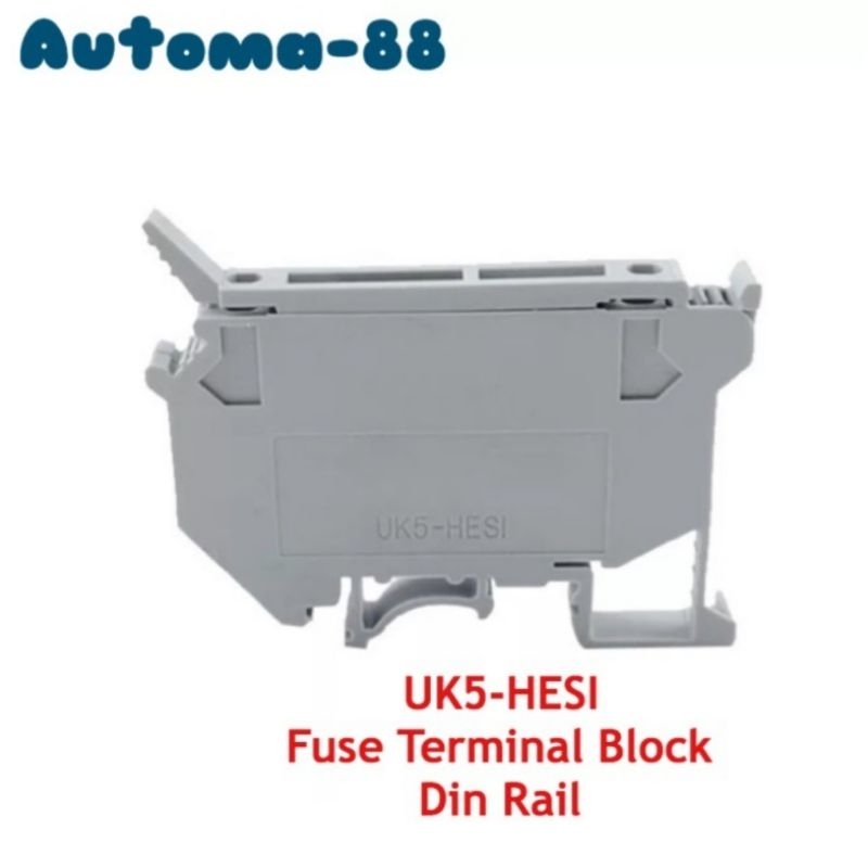 Jual Fuse Terminal Block UK5-HESI Grey Black Din Rail Mount | Shopee Indonesia