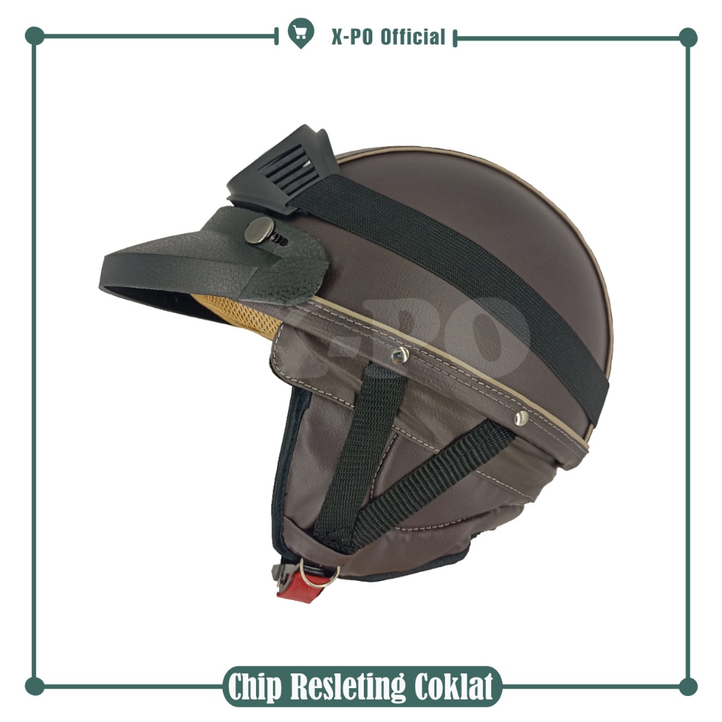 Jual CL1 - Helm Chips retro Klasik Resleting Dewasa dengan Peth dan ...