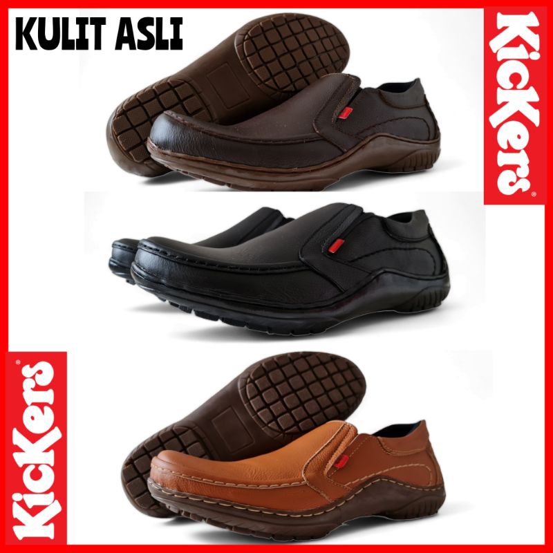 Jual SEPATU PANTOFEL KICKERS PRIA ASLI KULIT / SEPATU FORMAL KERJA ...