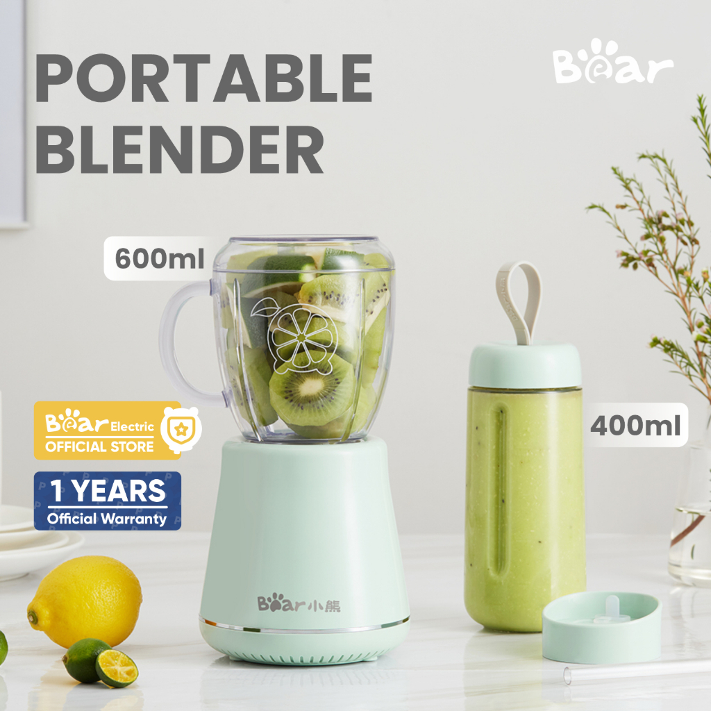 Jual Bear Portable Blender with Bottle & Mug / Blender Push Pull dengan ...