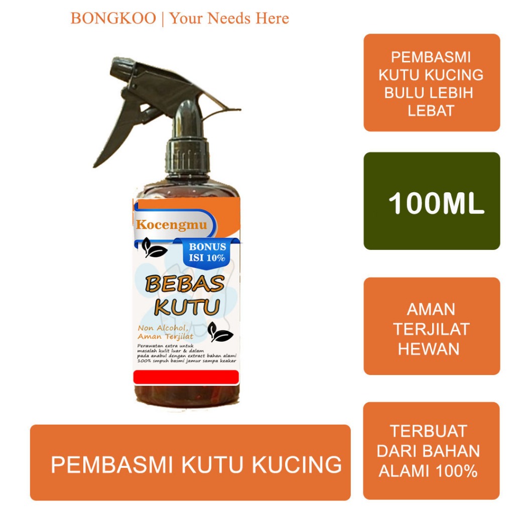 Jual Obat Kutu Kucing Semprot Bongkoo (100ML) | Shopee Indonesia